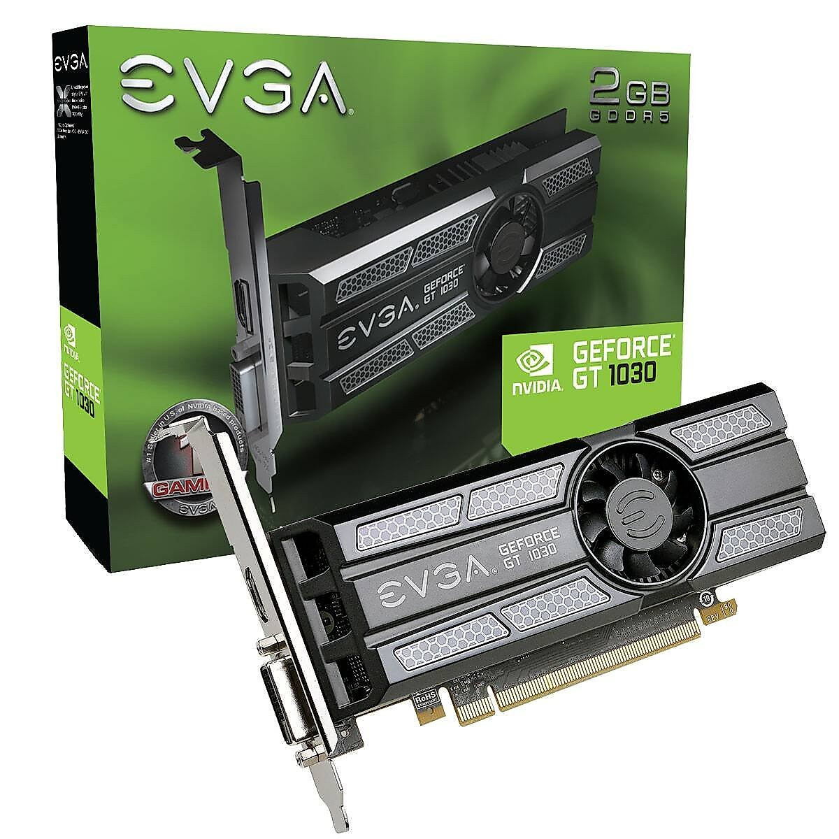 EVGA GeForce GT 1030 SC 2GB GDDR5 Low Profile Graphic Cards 02G-P4-6333-KR (Renewed)