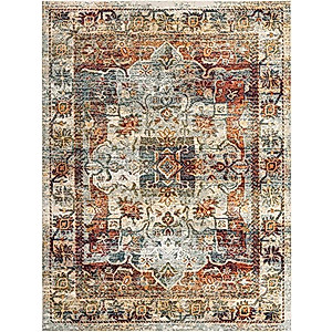 Unique Loom Isabella Collection Area Rug - Adjani (9' x 12' Rectangle, Ivory/Beige)