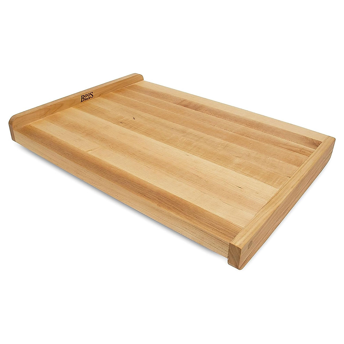 John Boos Block KNEB23 Maple Wood Countertop Reversible Edge Grain Cutting Board with Gravy Groove, 23.75 Inches x 17.25 Inches x 1.25 Inches