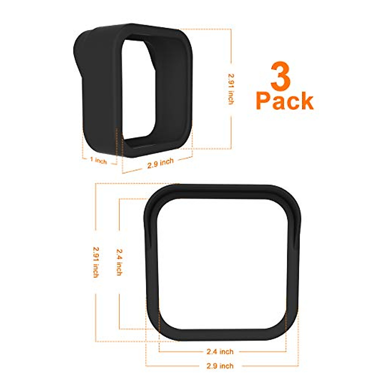 Blink Outdoor Camera Silicone Skin Cover, COOLWUFAN Anti-Scratch Protective Cover for All-New Blink Outdoor/Indoor – Wireless Camera System - Blink Outdoor Camera Best Accessories (Black (3 Packs))