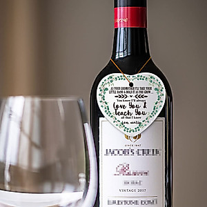 Christian Religious Gift for Godchild from Godmother, Love You & Teach You, Christmas Ornament Keepsake Sign Gift for Godson Goddaughter, Baptism Christening Gift Boys Girls from Godmother