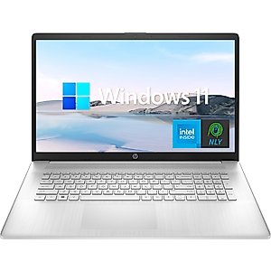 HP 17.3'' Laptop, Intel Quad Core i3-1125G4 Processor, 20GB RAM, 1TB SSD, Anti-Glare Display, Long Battery Life, Wi-Fi and Bluetooth, Webcam, HDMI, NLY MP, Windows 11, Silver