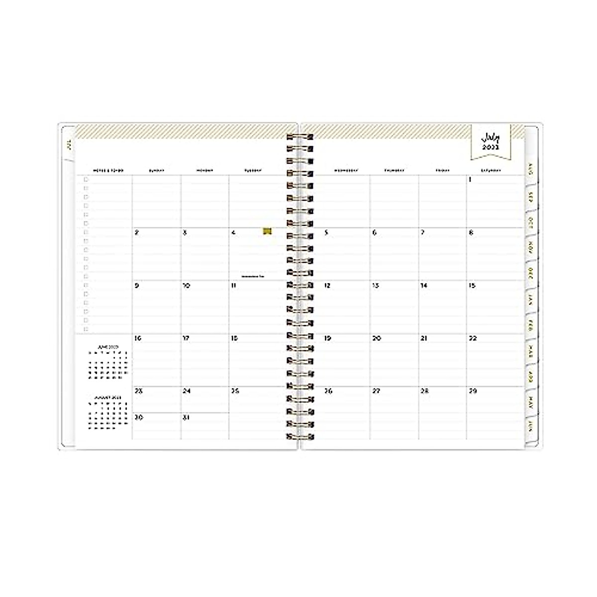 2023-2024 Day Designer Pebble Path Frosted Polypropylene Weekly/Monthly Academic Planning Calendar with Notes, 5-7/8" x 8-5/8", Black, July 2023 to June 2024, 142502
