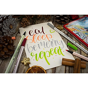 Premium Fibre-Tip Pen - STABILO Pen 68 brush Meduim Cold Grey Box of 10