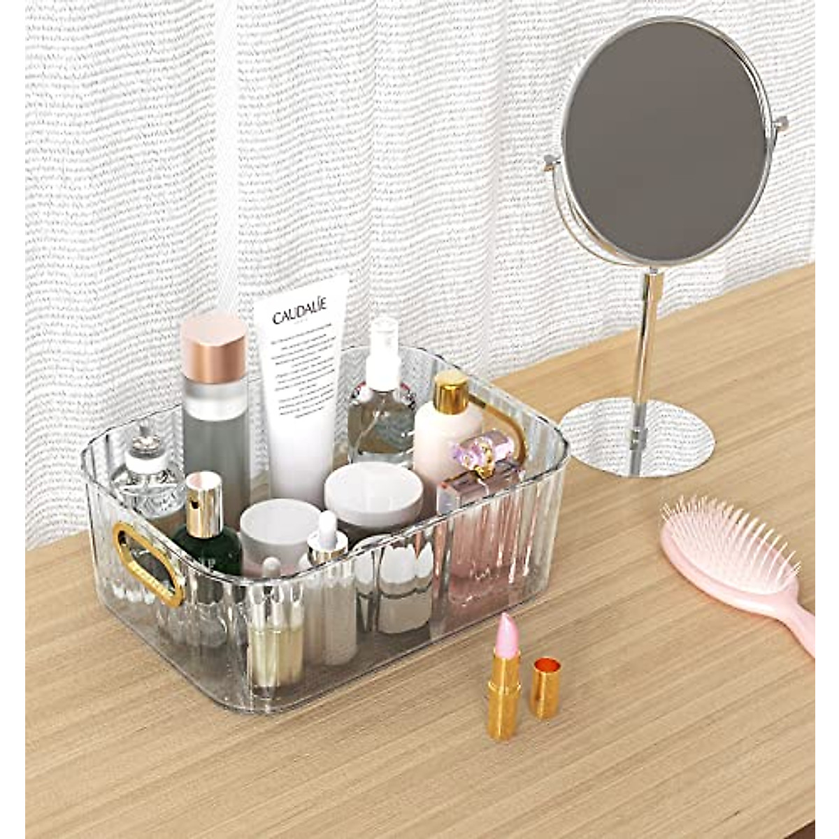 Txtsegose Clear Plastic Storage Bins,Bathroom Organizer and Kitchen Organization, Pantry Organization and Storage, Acrylic Organizers for Fridge, Freezer, BPA-Free Egg Organizer