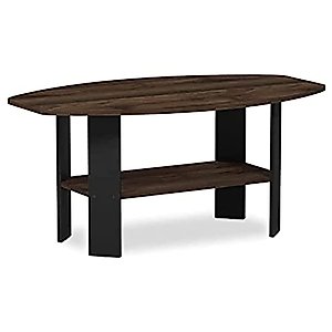 Furinno Simple Design Coffee Table, Columbia Walnut/Black