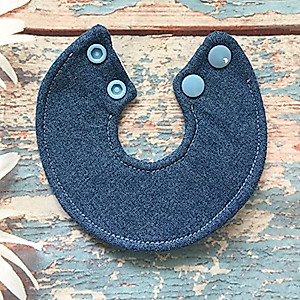 Bird Collar Anti Bite Elizabethan Recovery Cone, Bird Neck Protector for Feather Plucking, Skin-Friendly Bird Neckwear Full Body Shield for Parakeet Conure Cockatiel (Denim Blue, M)