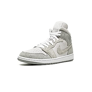 Nike Women's Air Jordan 1 MID SE, Particle Grey/College Grey, 6