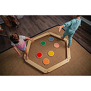 Avenlur Majesty Wooden Balance Beam, Stepping Stones, Obstacle Course - Montessori Waldorf Style Indoor Gym Playset for Kids, Toddlers & Children (2-8 yrs) - Enhance Coordination and Motor Skills