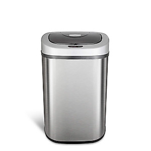 NINE_STARS Infrared Motion Sensor Trash Can 21 Gal. with Auto-Open Function