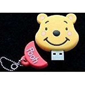 8GB Winnie The Pooh Shaped Cute Cartoon USB Flash Drives, Data Storage Device, USB Memory Stick Pen, Thumb Drive