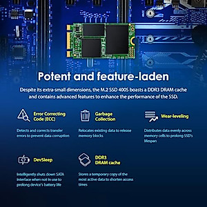 Transcend 32GB MTS400S M.2 2242 SATAIII SSD, Internal Solid State, Compatible with Laptop & PC Desktop, MLC - TS32GMTS400S