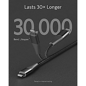 Anker USB C to Lightning Cable [6 ft, 2-Pack] Powerline+ II Nylon Braided Cable for iPhone 11/11 Pro / 11 Pro Max/X/XS/XR/XS Max / 8/8 Plus/AirPods Pro, Supports Power Delivery