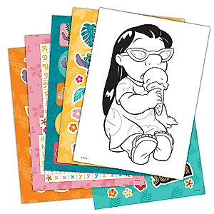 Disney Lilo & Stitch 48-Page Coloring and Activity Book with Over 30 Stickers and a Fabric Patch 49283, Bendon