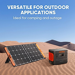 Jackery SolarSaga 100W Portable Solar Panel for Explorer 240/300/500/1000/1500 Power Station, Foldable US Solar Cell Solar Charger with USB Outputs for Phones (Can't Charge Explorer 440/ PowerPro)