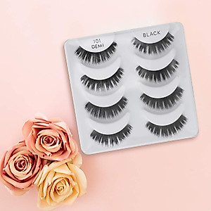Ardell Natural Multipack Lashes #101 Black, 4 Pairs x 1 Pack