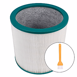 KTSIM HEPA Replacement Air Purifier Filter Compatible with Dyson Tower Purifier Pure Cool Link TP01, TP02, BP01, Replace Part No. 968126-03 (With Brush）