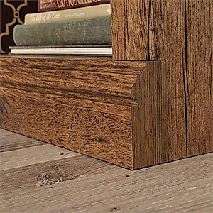 Sauder Misc Storage 5-Shelf Tall Wood Bookcase in Vintage Oak