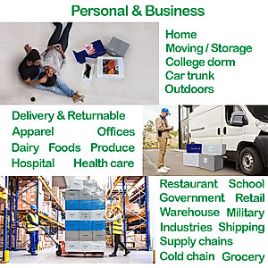 ReusePac Reusable Foldable Box Corrugated PP Lightweight, Storage Moving, Heavy Duty Stackable, Tape Free Self-Locking Lid for Business Home In/Outdoors (16x12x08 in, Gray 4 Pack)