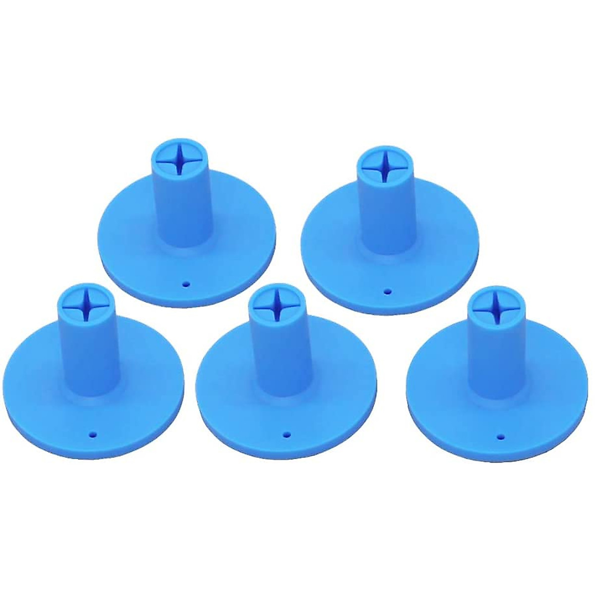 QHALEN Golf Rubber Tee Holder Set for Golf Driving Range Tee Practice Tool Pack of 5 (Blue)