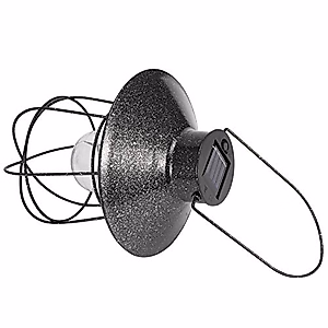 Iron Art Hollow Solar Hanging Light, Durable Outdoor Hanging Lamp, Solar Powered Weatherproof Waterproof for Home Decoration Gardens, Courtyards, Porches