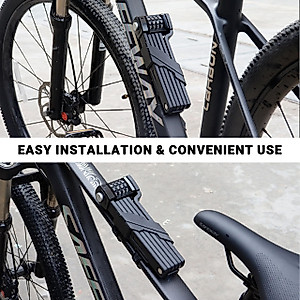 Himiway Bike Folding Combination Lock, 4-Digit Anti Theft, 900MM Foldable Combination Lock Diameter 7.7MM Heavy Duty Foldable Locksfor Bike, Bicycle, Motorcycle, Scooter, Garage