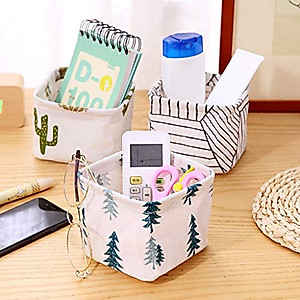 AKIWOS 2Pcs Toy Storage Basket, Cloth Storage Bin Durable Organizer for Desk, Office, Wardrobe to Storage Small Stuffs