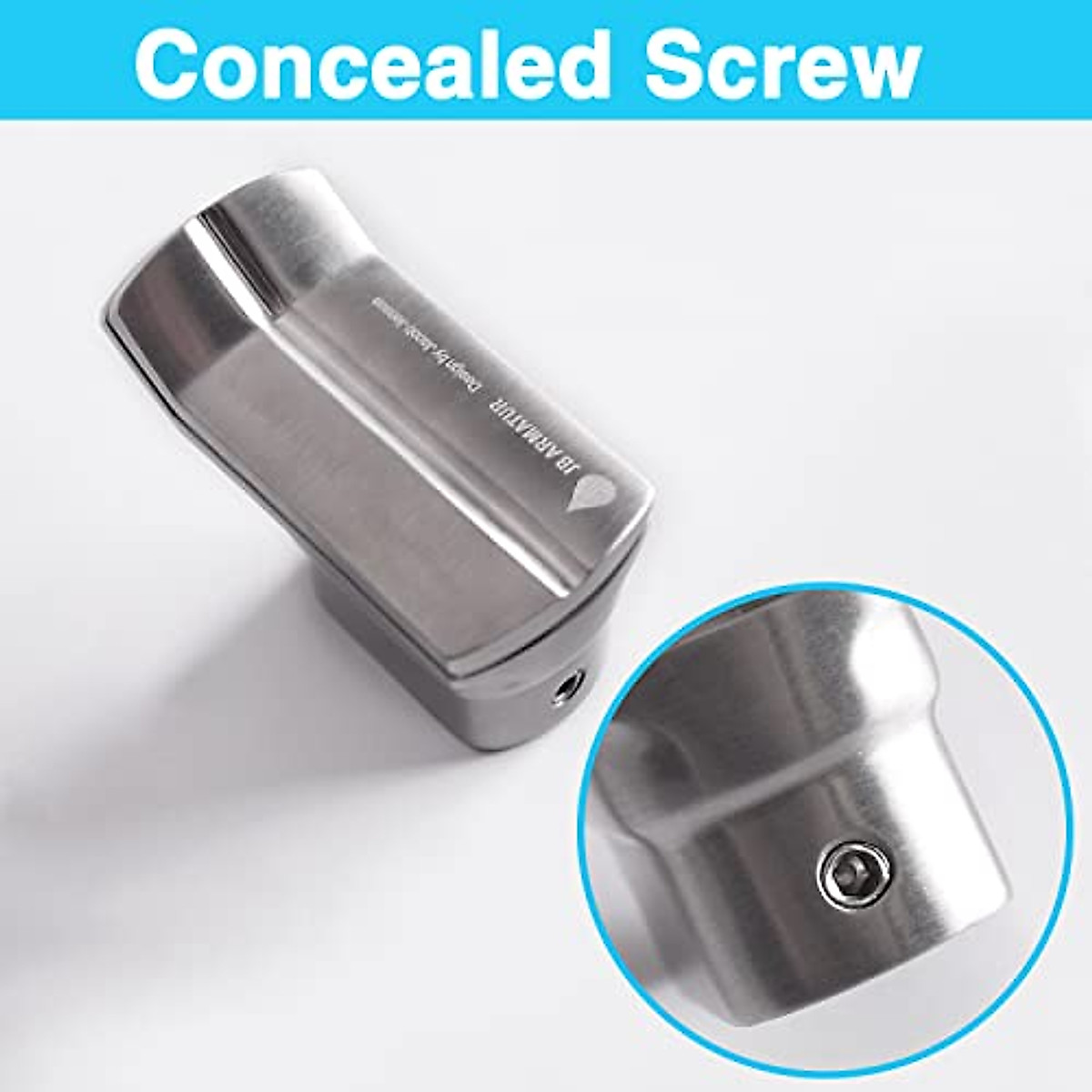 W AWESTEE Bathroom Towel Coat Robe Hook Holder 4 PCS SUS 304 Stainless Steel Silver Wall Mounted Heavy Duty