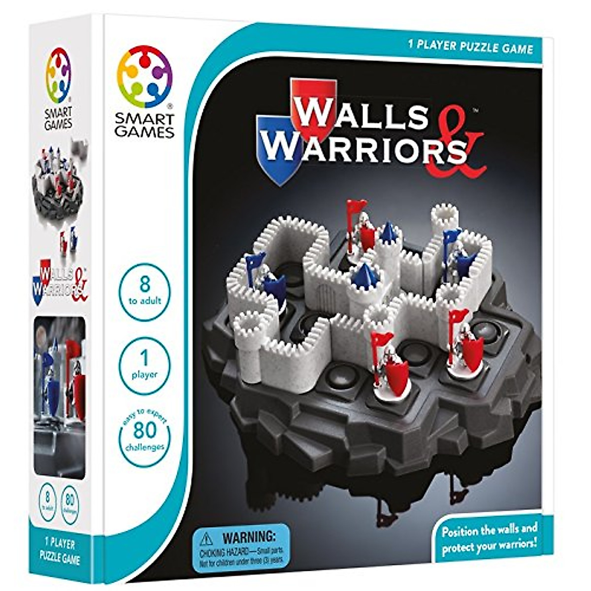 SmartGames Walls & Warriors Skill-Building Strategy Board Game for for Ages 8 and Up