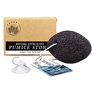 TOUGS Pumice Stone for Feet, Hard Skin Callus Remover and Scrubber, Callus Remover Foot Scrubber Home Pedicure Exfoliation, 4 Pack