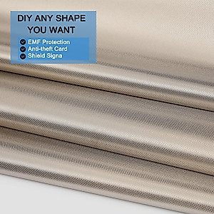 Faraday Fabric,Faraday Cloth 43.3"x118" Big 3.3 Yard Nickel Copper Conductive Military Grade Material Protective Fabric