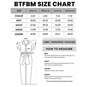 BTFBM 2024 Women Button Down Ruched Shirt Dresses Short Sleeve Lapel V Neck Elegant Party Spring Summer Maxi Satin Dress(Short Sleeve Dark Green, Medium)