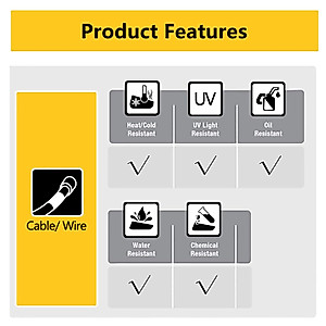 Nineleaf 10 Pack Compatible for DYMO 18051 Rhino Heat Shrink Tube Industry Label Tape 6mm 1/4" x 5ft Black on White Wire Tapes for Industrial Rhino Pro 3000 4200 5000 5200 6000 3M Label Maker