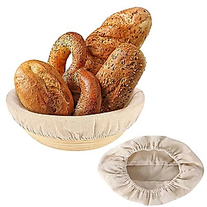 5PCS Round Bread Proofing Basket Cloth Liner,8.3/9.8/11Inch Liner Cloth for Bread Basket,Kitchen Baking Bread Tools (C 11Inch)