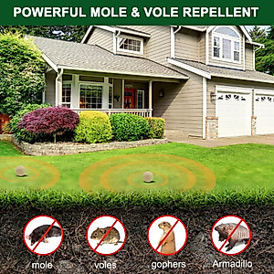 ANEWNICE Mole Repellent,Vole Repellent Outdoor,Natural Gopher Repellent,Mole Deterrent for Lawn,Get Rid of Moles in Your Yard, Outdoor Groundhog&Mole Control, Wofimeha Safe Around Pet & Plant (8 Pack)