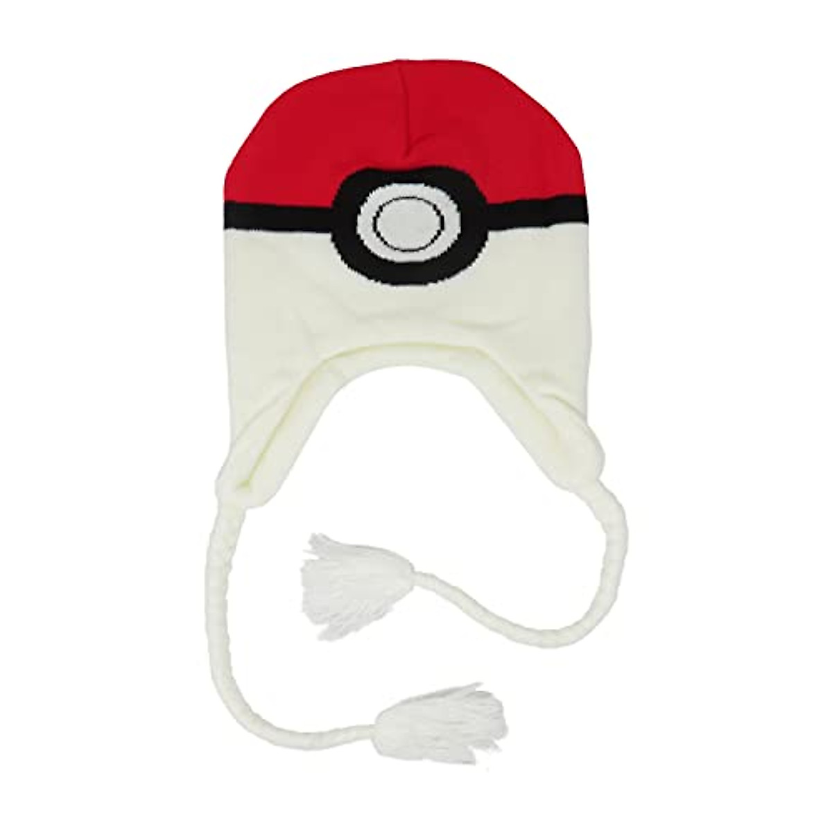 Bioworld Pokemon Pokeball Iconic Game Symbol Laplander Cosplay Youth Beanie Cap White