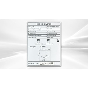 Elite Kitchen Supply Commercial Sushi Display Cooler Case Refrigerator, ETL NSF Curved Glass Sashimi Roll Restaurant Showcase Japanese Deli Fridge 5 Pan Countertop, 60" W 2.19 cu. ft. Black
