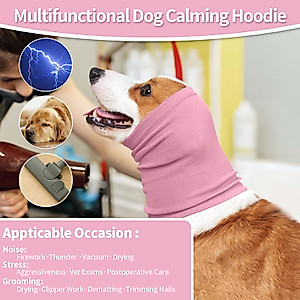 Nanaki Dog Calming Hoodie Ear Wraps for Dogs, Ear Protection Dog Fireworks Ear Head Muffs Dog Warp Anxiety Relief, Dog Hematoma Ear Wrap, Dog Head Cover The Grooming and Force Drying Dog Ear Protector