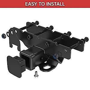 IFOKA 2 Inch Rear Bumper Tow Trailer Hitch Receiver Kit Compatible with Jeep Wrangler (Fit 18-22 JL (Not for JK))