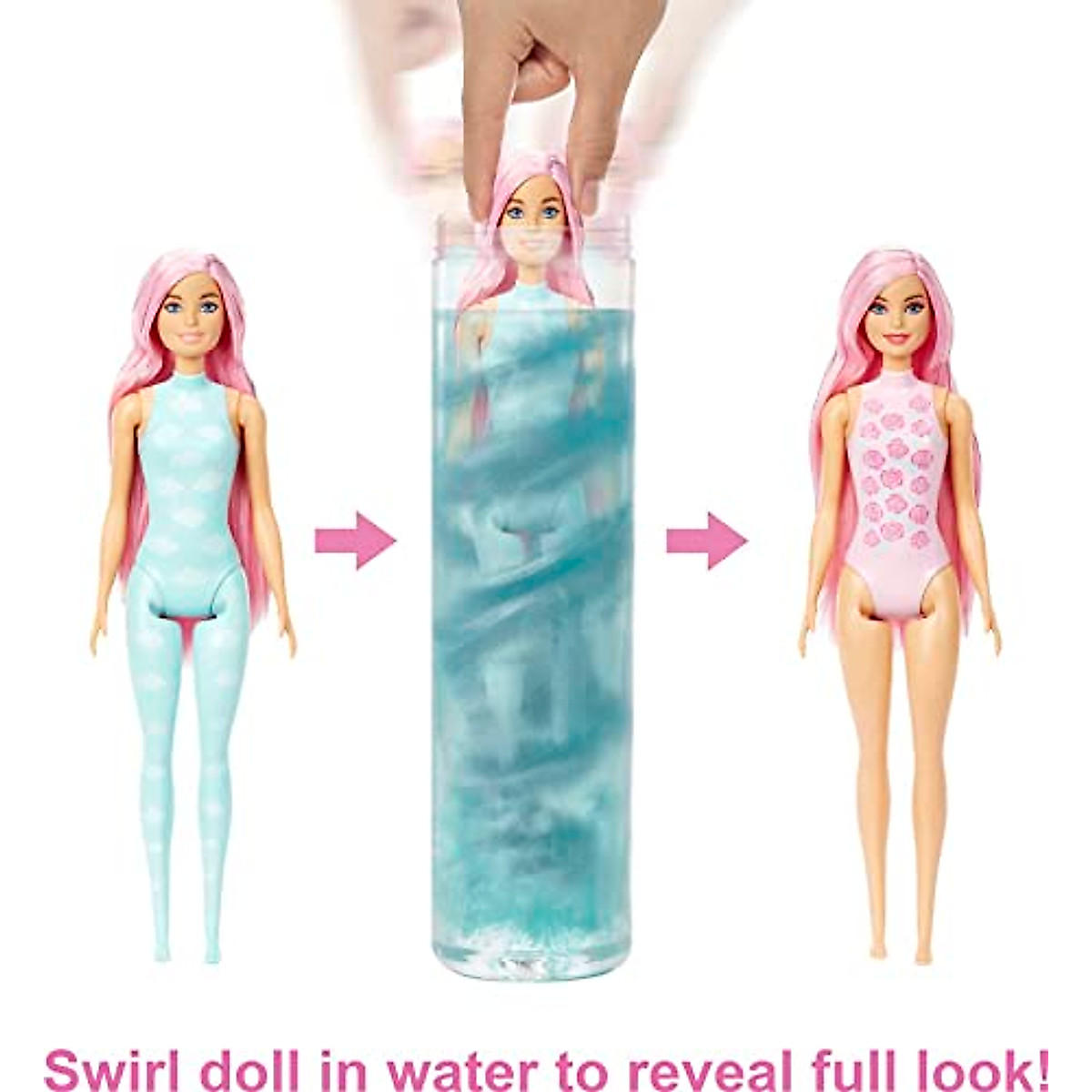 Barbie Color Reveal Doll, Pet & Accessories, Sunshine & Sprinkles Series, 25 Surprises, 1 Barbie Doll (Styles May Vary)
