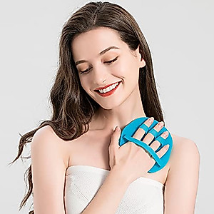 Pure Silicone Body Massage Brush Body Wash Bath Shower Tool, with Super Soft Manual Facial Cleansing Brush Scrubber
