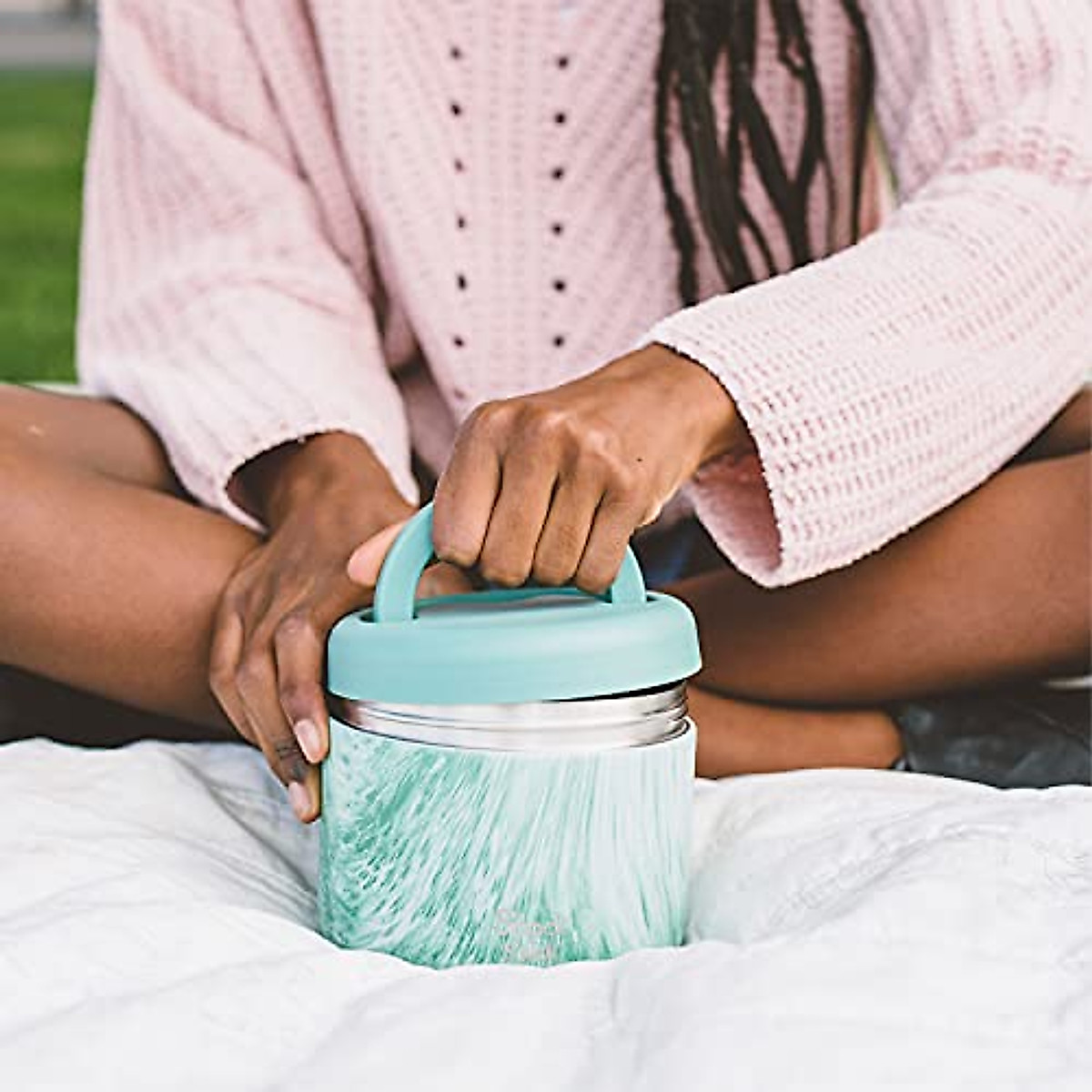 S'well S'nack Stainless Steel Food Container - 24 Oz - Peppermint Tree - Double-Layered Insulated Bowls Keep Food Cold for 12 Hours and Hot for 7 - BPA-Free