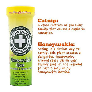 Meowijuana Catnip| New Honeysuckle Haze | Organic | Premium Ground Catnip | High Potency | Grown in The USA