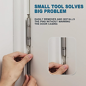 DLJZGC Dual Head Nail Setter and Hinge Pin Punch Set, Hammerless Spring Nail Set with 1/32IN & 1/16IN Heads, Ultra high 5000 PSI Striking Force (Nail Setter and Hinge Pin Punch Set)