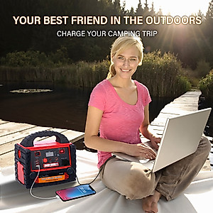 Tyrell Chenergy 200W Portable Power Station Solar Generator,400W Inverter Peak Surge,Built-in LED light,3 USB Ports/2 DC Ports/1 AC Outlet for Outdoors Camping Travel Hunting Emergency Use