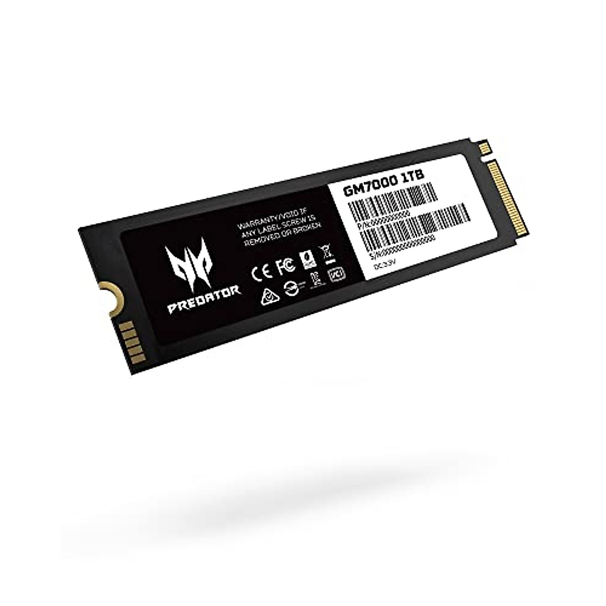 acer Predator GM7000 1TB NVMe Gen4 Gaming SSD, M.2 2280, Compatible with PS5, PCIe 4.0 Internal PC Solid State Hard Drive Up to 7400MB/s - BL.9BWWR.105