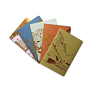 DesignWorks Ink Set of 5 Travel Notebook Set | Travel Planner Includes Prompts with Trip Budget, Goals, Packing List, & Trip Log - Adventure Keepsake from Anderson Design World (JTBS-2022AD)