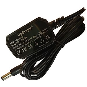 UpBright 26V AC/DC Adapter Compatible with MOOSOO X6 XL-618 XL-618A K17 Pro K17Pro VC01 M24 M8 DC 22.2V 22V Li-ion Battery Cordless Vacuum Cleaner Vac VACX6 XL618A S012A2600400U Power Supply Charger