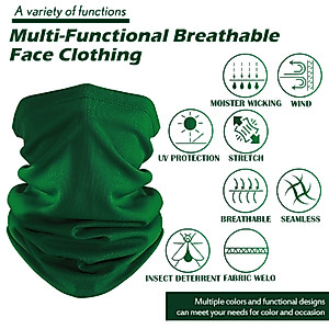 SATINIOR 12 Pcs Ski Mask Summer Face Cover Scarf Men Balaclava Neck Gaiter Cycling Running Headwear Windproof Hood