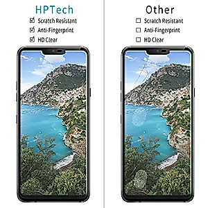 HPTech 2-Pack Compatible for LG G7 ThinQ Screen Protector Tempered Glass, 9H Hardness, Bubble Free, Case Friendly